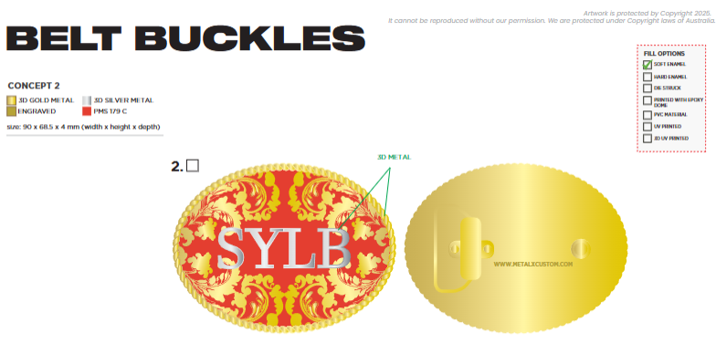 MX Belt Buckles for BMC - New SYLB x50 – MetalXCustom